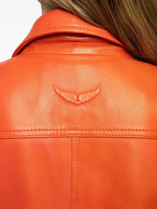 Zadig&Voltaire Liam Leather Jacket - Orange