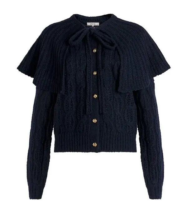 FRAME Merino Wool-blend Cape Sweater - Blue