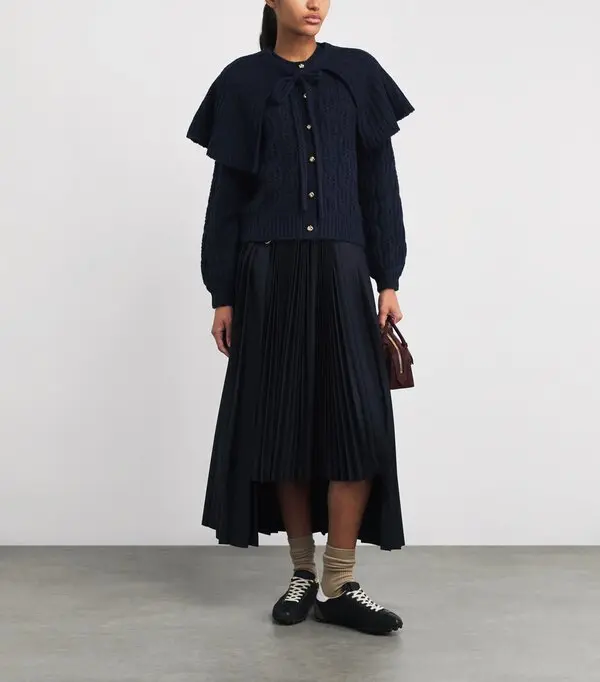 FRAME Merino Wool-blend Cape Sweater - Blue