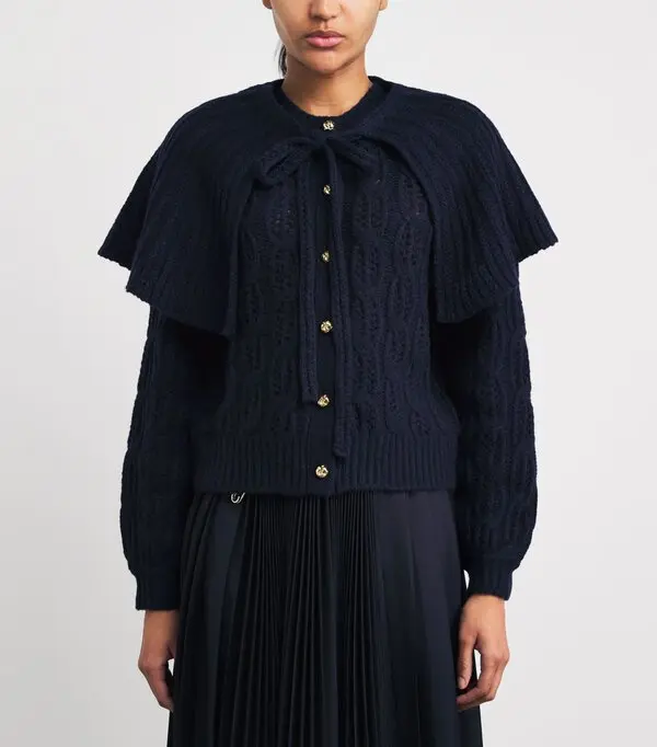 FRAME Merino Wool-blend Cape Sweater - Blue