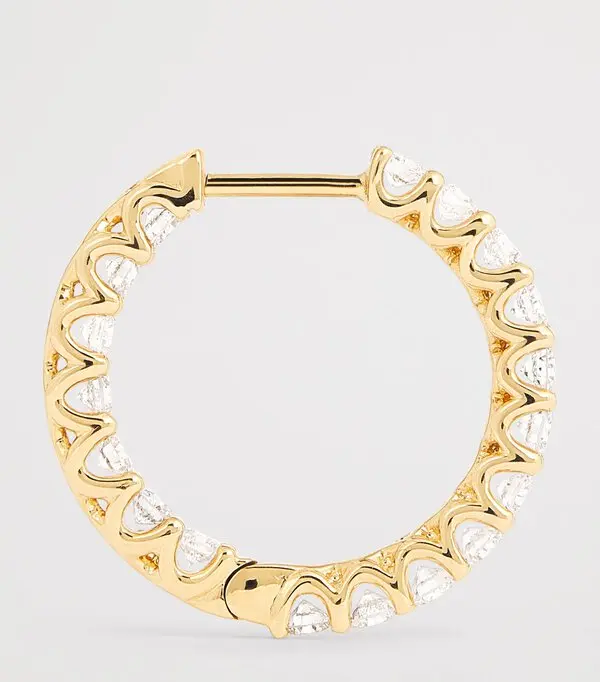 Harrods Diamond Hoop Earrings