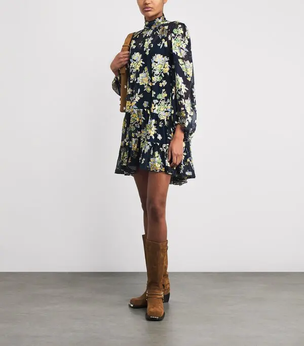 Rixo Anaya Mini Dress - Navy