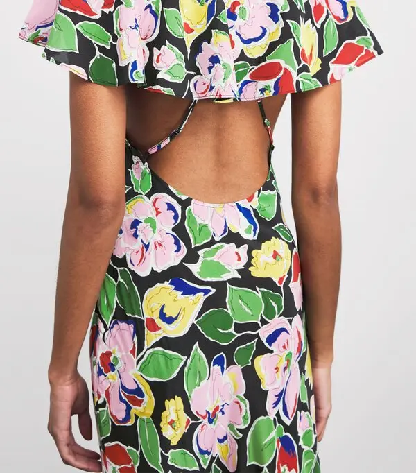 Rixo Silk Aryella Midi Dress