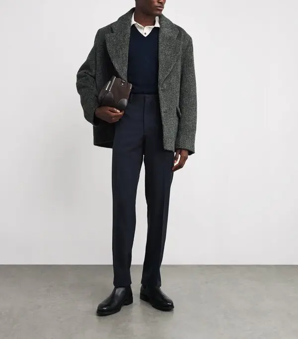 Ralph Lauren Purple Label Wool Gabardine Trousers