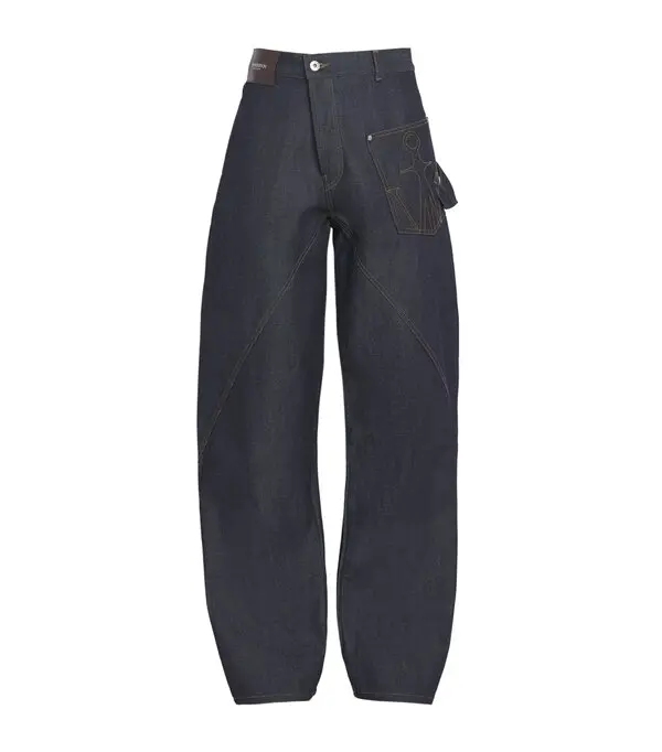 JW Anderson Twisted Wide-leg Jeans - Blue