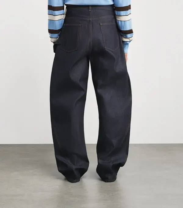 JW Anderson Twisted Wide-leg Jeans - Blue