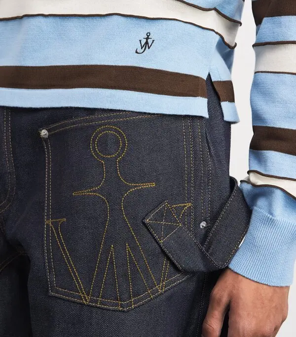 JW Anderson Twisted Wide-leg Jeans - Blue