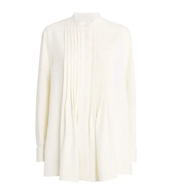 Brioni Silk Plastron-detail Shirt