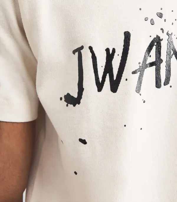 JW Anderson Paint Splatter Logo T-shirt - Beige