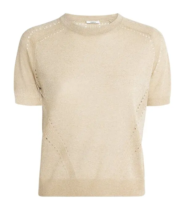 JOSEPH Metallic Lurex Lille Top - Yellow