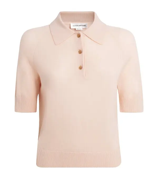 Victoria Beckham Merino Wool Polo Sweater