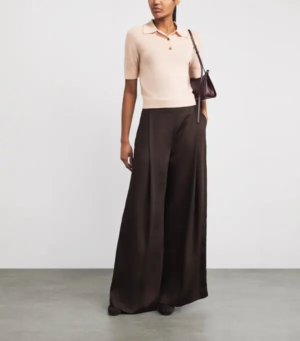 Victoria Beckham Merino Wool Polo Sweater