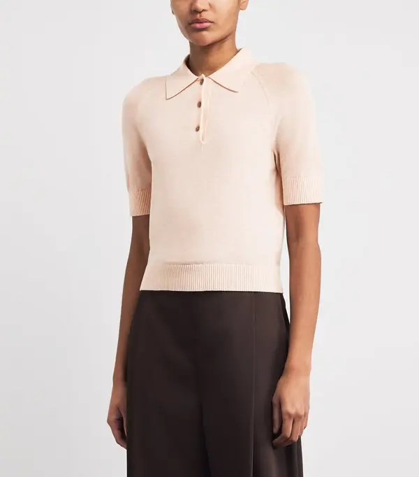 Victoria Beckham Merino Wool Polo Sweater