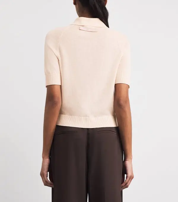 Victoria Beckham Merino Wool Polo Sweater