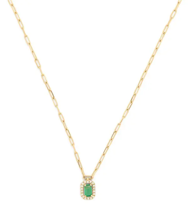 Shay Yellow Emerald And Diamond Mini Me Necklace - Gold