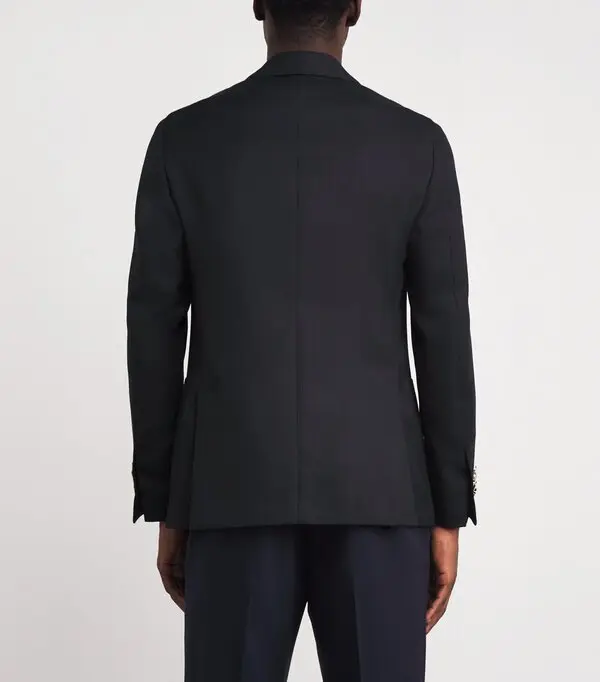 LARDINI Wool Double-breasted Blazer