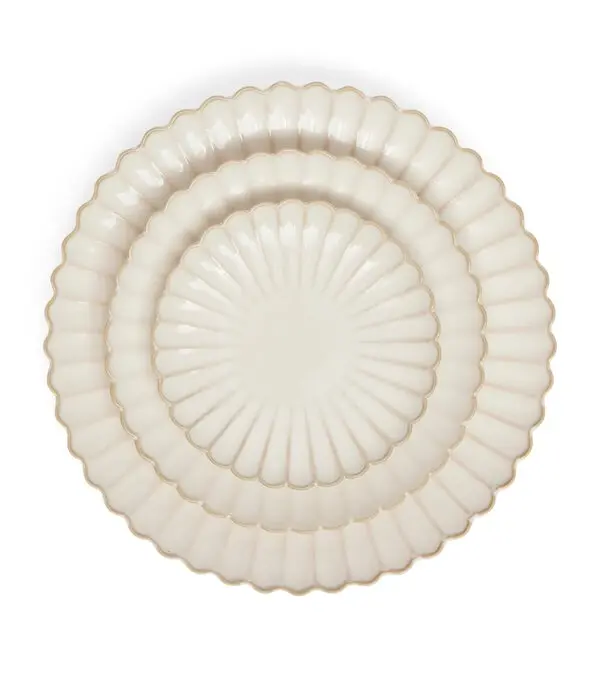 MAISON MARGAUX Set Of 4 Shell Starter Plates