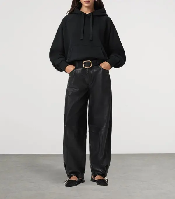 ALLSAINTS Cotton-blend Oversized Sequined Logo Hoodie