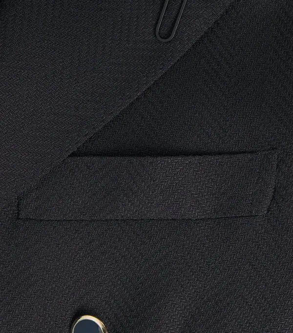 LARDINI Wool Double-breasted Blazer