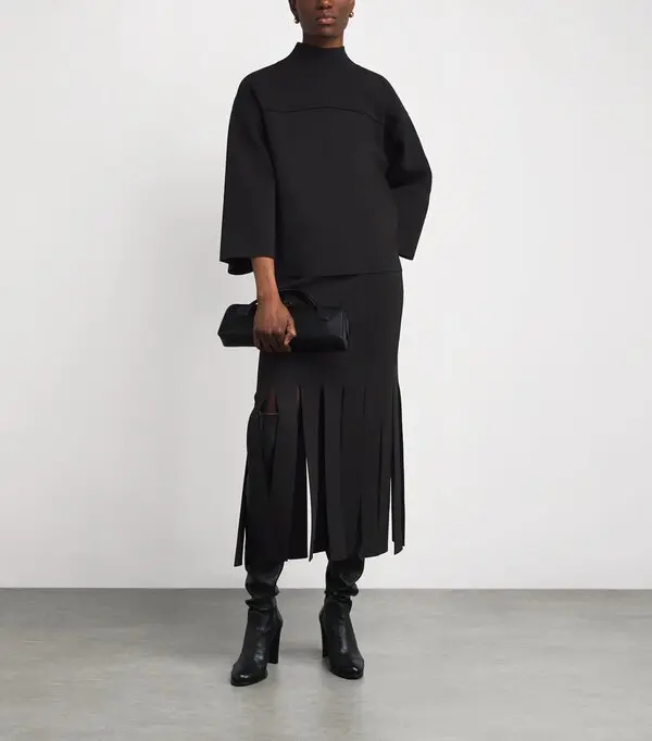 JOSEPH Larrey Milano Knit Compact Sweater - Black