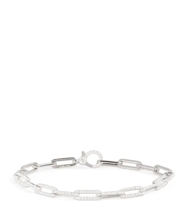 Shay Diamond Pavé Link Bracelet - White