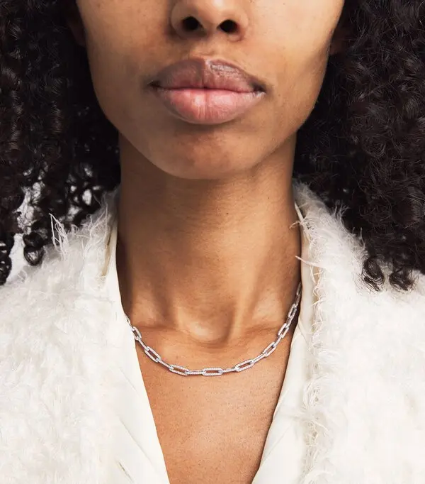 Shay Gold And Diamond Flat Cable Link Necklace