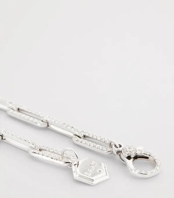 Shay Gold And Diamond Flat Cable Link Necklace