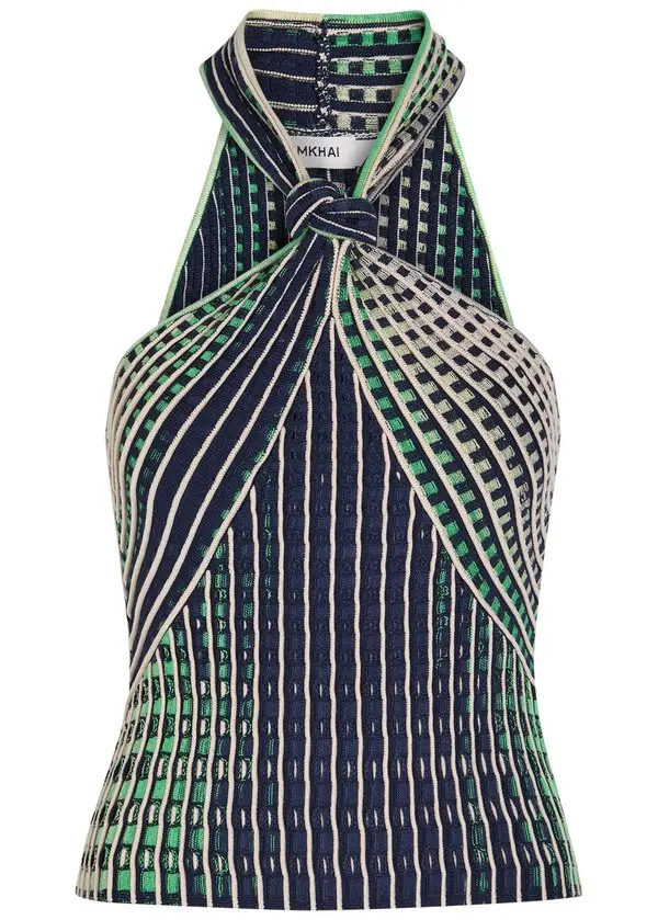 Simkhai Lyrix Textured Knit Cut-out Top