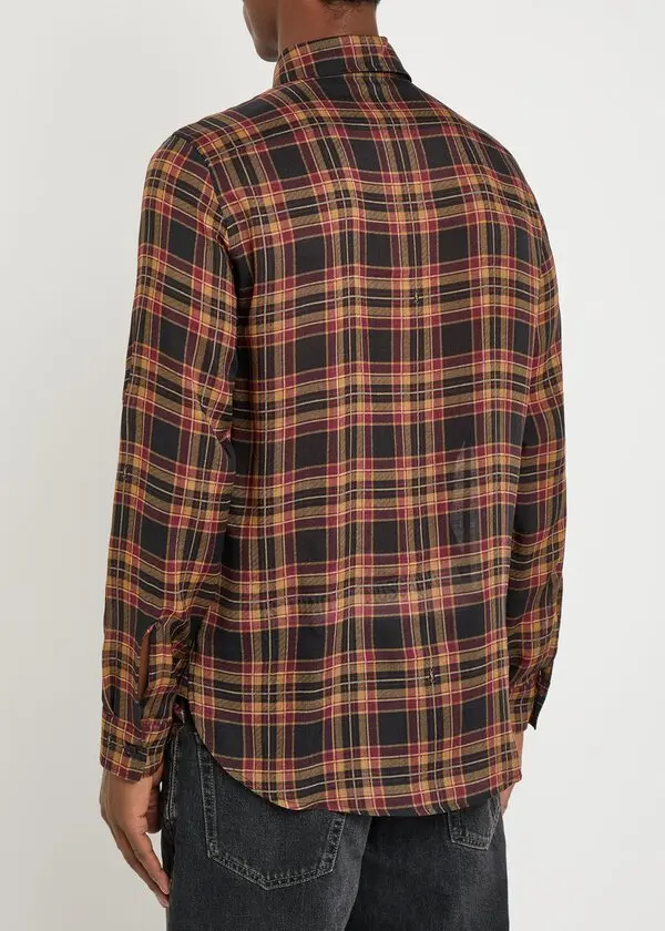 Saint Laurent Plaid Wool Shirt