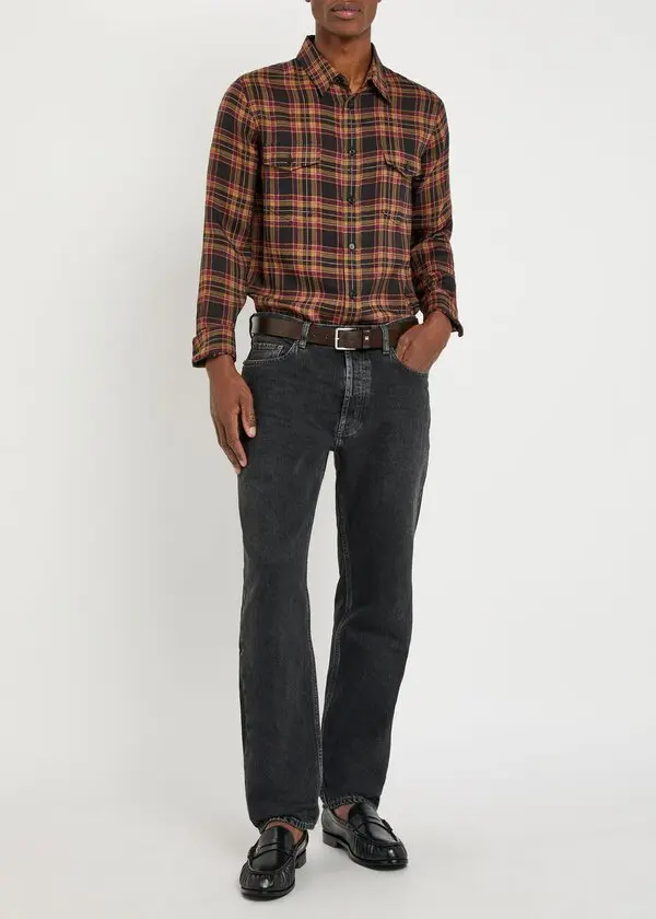 Saint Laurent Plaid Wool Shirt