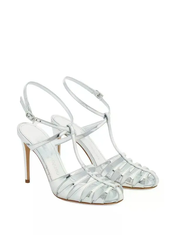 FERRAGAMO 90mm Cage Stiletto Sandals