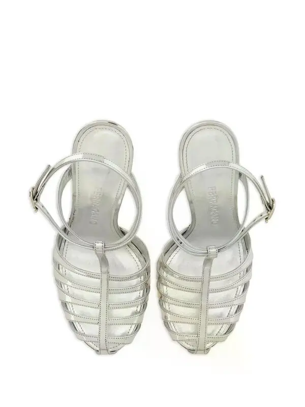 FERRAGAMO 90mm Cage Stiletto Sandals