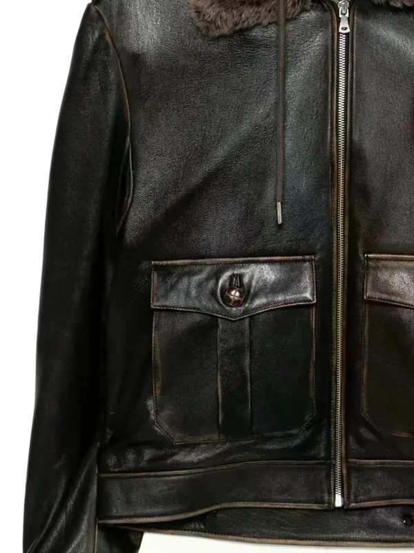 Monse Leather Bomber Jacket