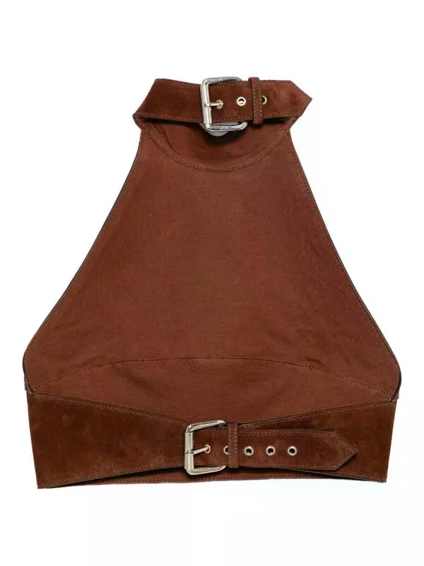 Monse Leather Halter Top