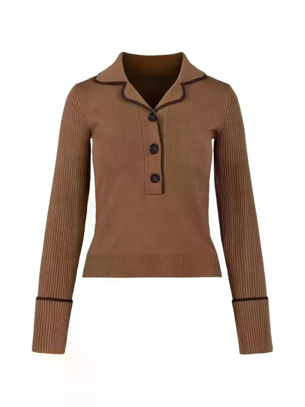 Monse Knitted Polo Top