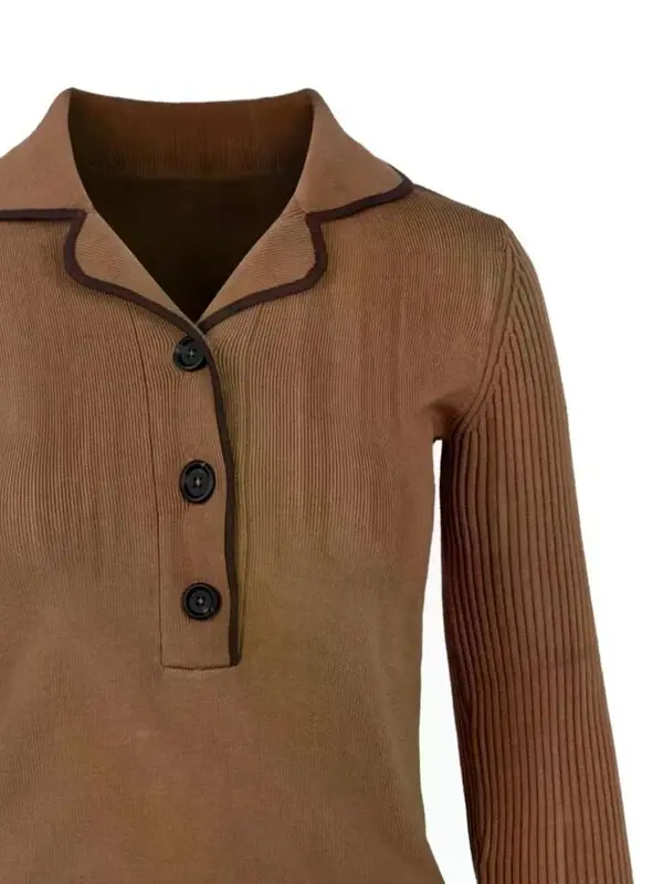 Monse Knitted Polo Top