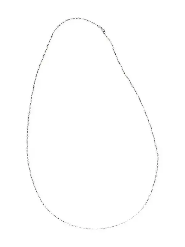 JEWELS AFICIONADO 18k White Gold 9.53 Carat Diamond Chain Necklace - Silver