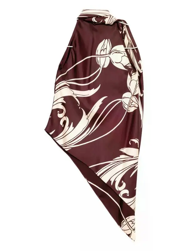 Monse Draped Scarf Top - Red
