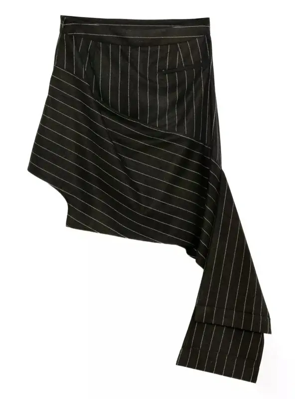 Monse Deconstructed Striped Skirt - Brown