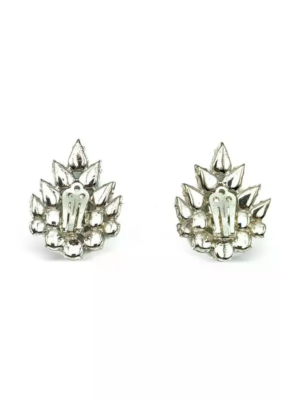 JENNIFER GIBSON JEWELLERY 1980s Crystal Cluster Earrings