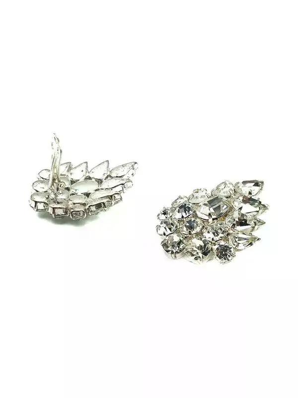 JENNIFER GIBSON JEWELLERY 1980s Crystal Cluster Earrings