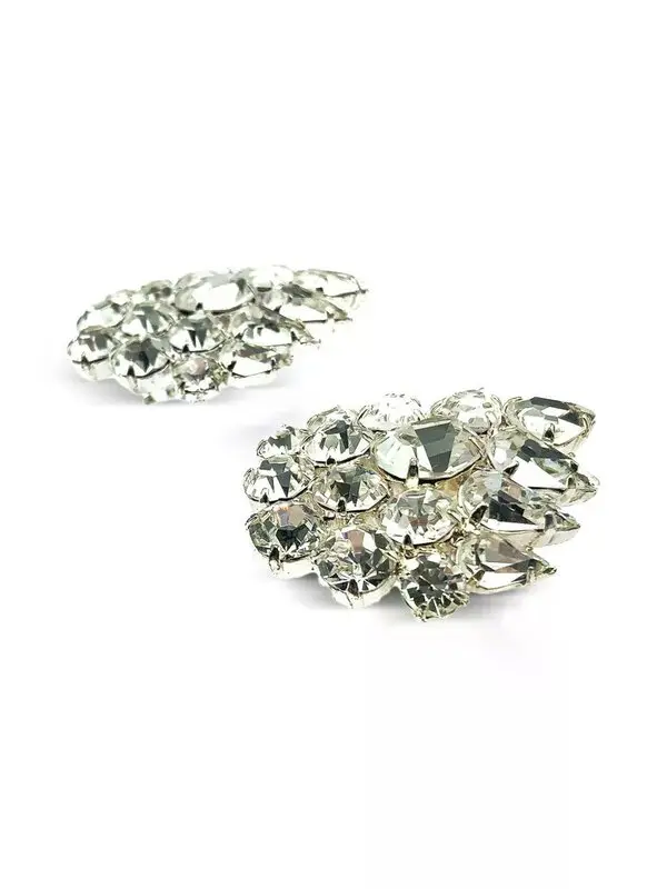 JENNIFER GIBSON JEWELLERY 1980s Crystal Cluster Earrings