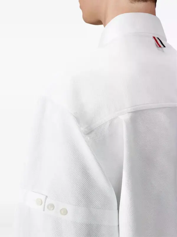 Thom Browne Armband-detail Chest-pocket Shirt - White