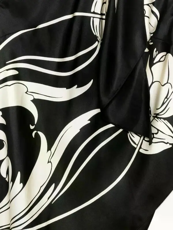 Monse Draped Scarf Top - Black