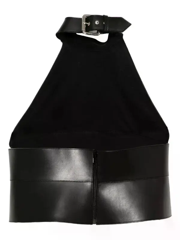 Monse Leather Halter Top