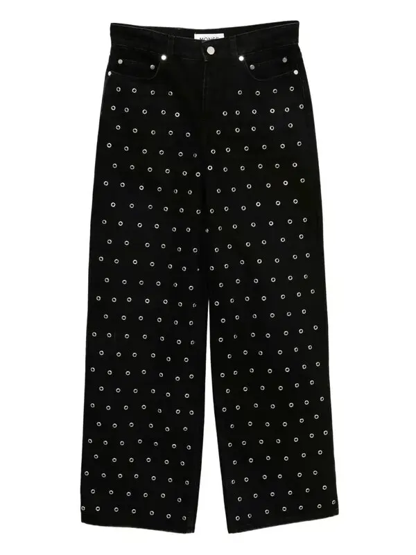 Monse Eyelet-embellished Jeans - Black