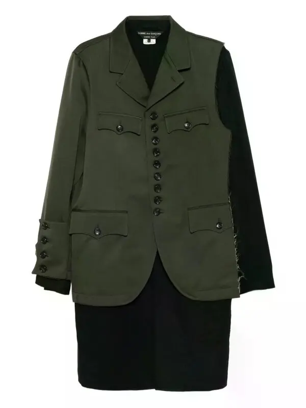 Comme Des Garçons Button-up Layered Coat
