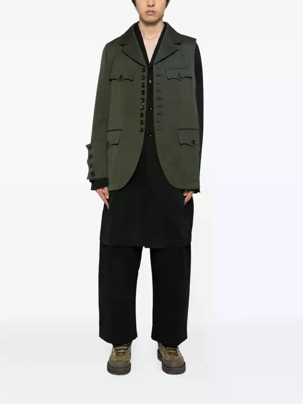 Comme Des Garçons Button-up Layered Coat