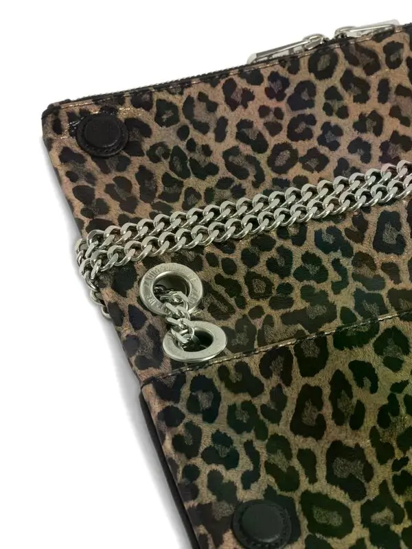Zadig&Voltaire Rock Ii Leopard-print Clutch Bag - Brown