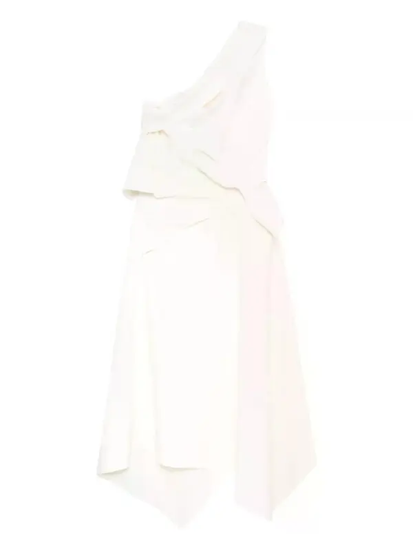 Monse Draped One-shoulder Dress - Neutrals